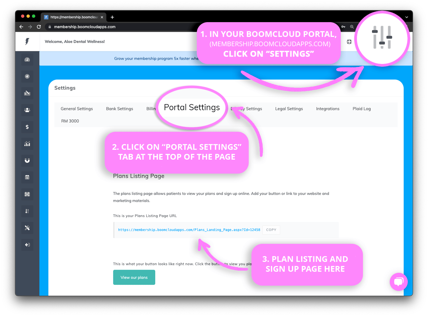 Where can I find the link to my Plan's Landing Page for members to sign ...